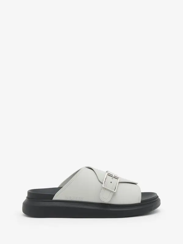 Alexander McQueen Hybrid Buckle Sandal - Light Grey