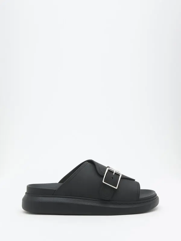 Alexander McQueen Hybrid Buckle Sandal - Black