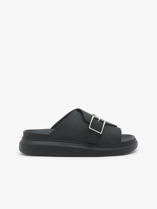 Alexander McQueen Hybrid Buckle Sandal - Black