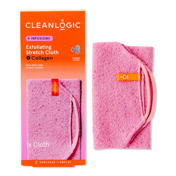 CLEANLOGIC Infusions Exfoliating Stretch Cloth + Collagen