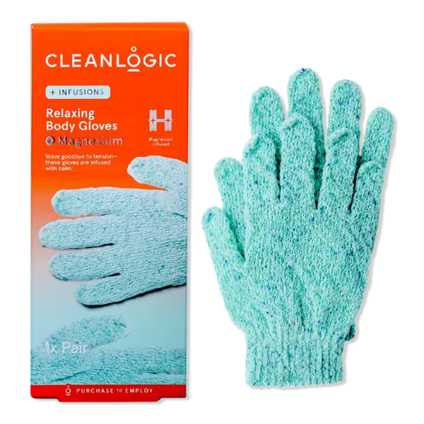 CLEANLOGIC Infusions Relaxing Body Gloves + Magnesium - One-color