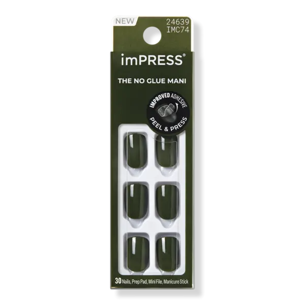 Kiss Impress Color Short Squoval Press On Nails - Boreal