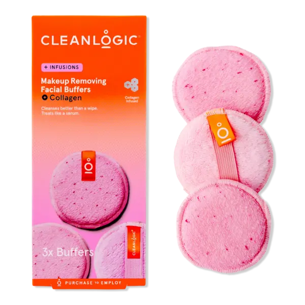 CLEANLOGIC Infusions Makeup Removing Facial Buffers + Collagen - One-color