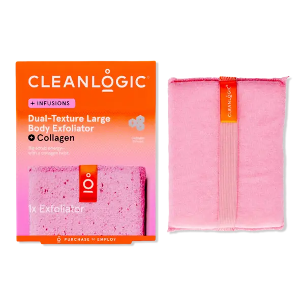 CLEANLOGIC Infusions Dual-texture Large Body Exfoliator + Collagen - One-color
