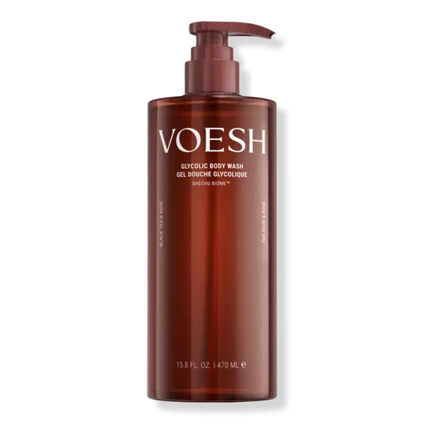 VOESH Exfoliating Glycolic Acid Body Wash For Soft Glowing Skin Black Tea & Rose - One-color
