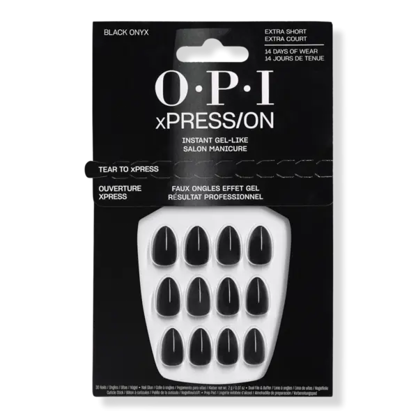 OPI Xpress/on Solid Color Press On Nails - Black Onyx
