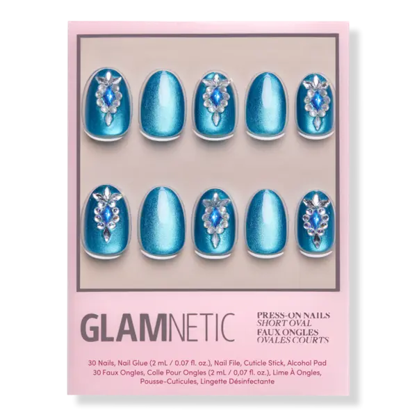 GLAMNETIC Blue Topaz Press-on Nails - One-color