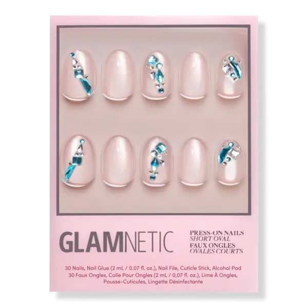 GLAMNETIC Aquamarine Press-on Nails - One-color