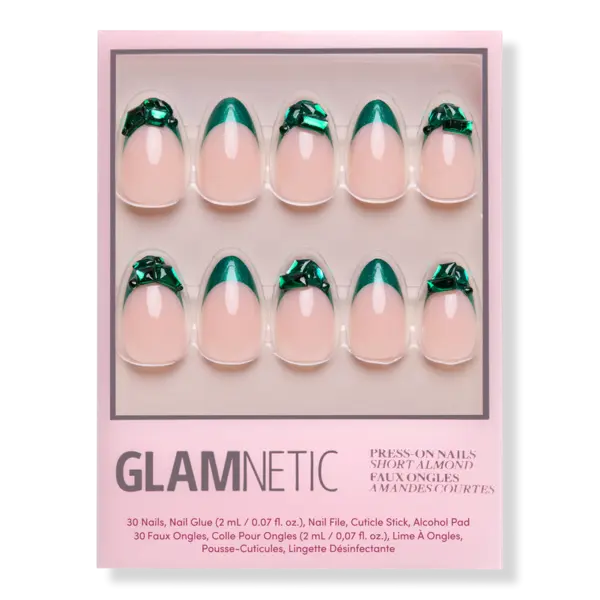 GLAMNETIC Emerald Press-on Nails - One-color