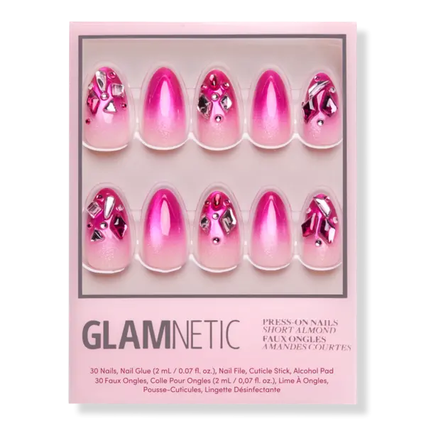 GLAMNETIC Pink Tourmaline Press-on Nails - One-color