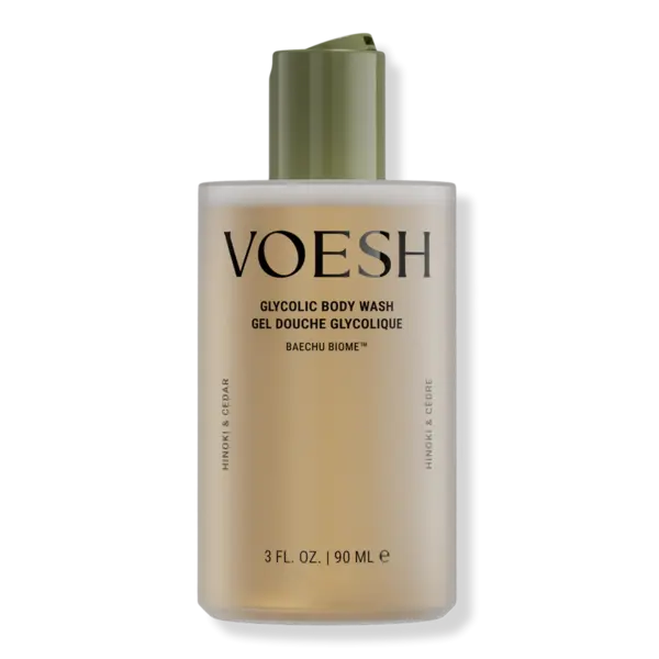 VOESH Mini Exfoliating Glycolic Acid Body Wash For Soft Glowing Skin Hinoki & Cedar - One-color