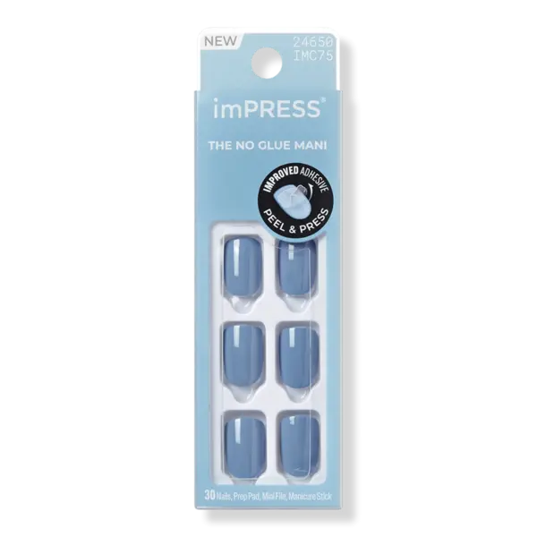 Kiss Impress Color Short Squoval Press On Nails - Frostel