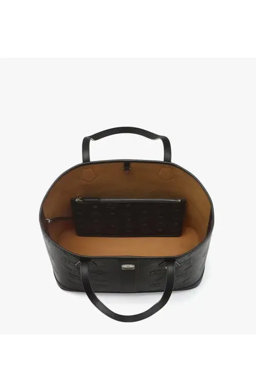 Mcm Medium New Liz Shopper In Embossed Monogram Leather
