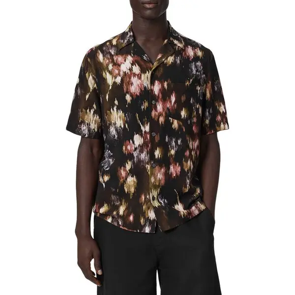 ALLSAINTS Wildflower Camp Shirt - Black