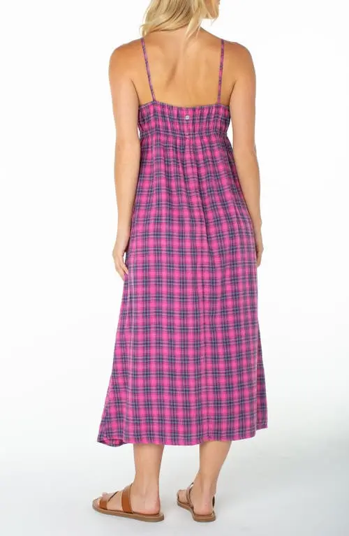 Roxy Late Night Plaid Midi Dress