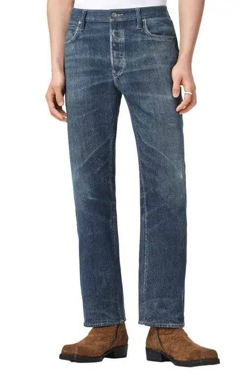 ALLSAINTS Bead Straight Leg Illusion Organic Cotton Trousers - Illusion Indigo