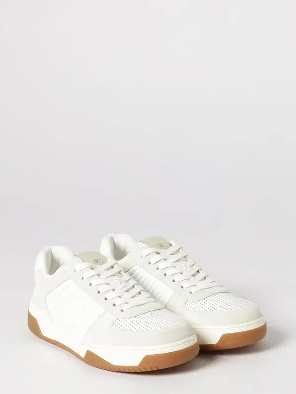 Valentino Garavani Sparry Leather And Suede Sneakers