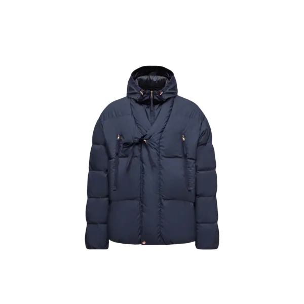 MONCLER X GILGA FARM DESIGNED BY DONALD GLOVER X Gilga Farm Donald Glover Tangelo Short Down Jacket - Blue