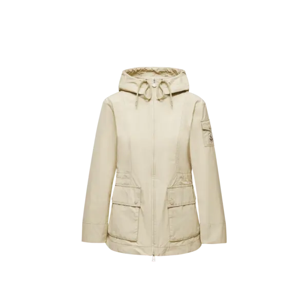 Moncler Leandro Hooded Parka - Beige
