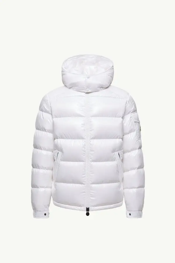 Moncler Maya Hooded Short Down Jacket - White