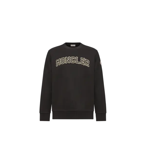 Moncler Logo Cotton Sweatshirt - Black