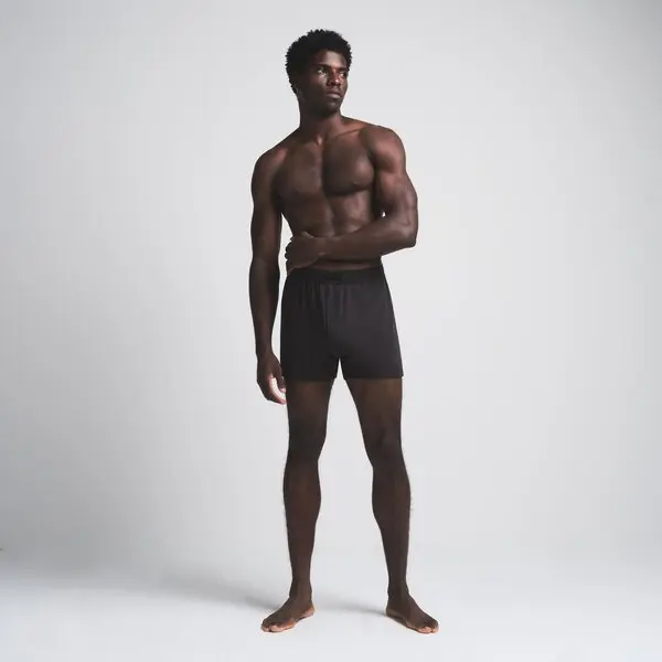 SKIMS Knit Boxer | Black | | Cotton - Onyx