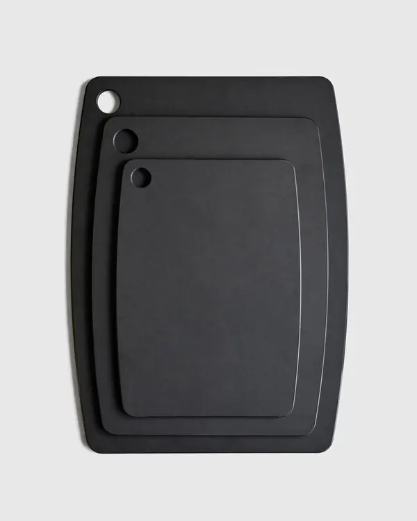 Quince Composite Wood Cutting Boards, Set Of 3 - Black