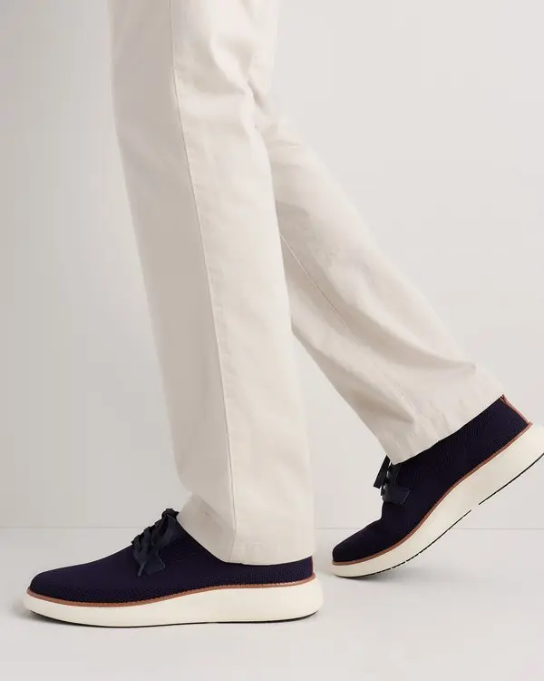 Quince Engineered Knit Derby Sneaker - Dark Navy