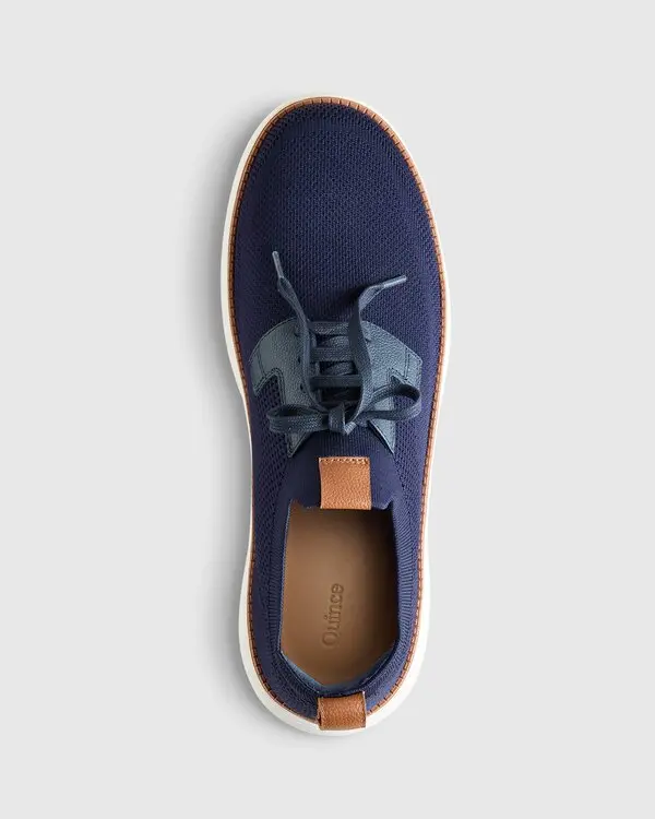 Quince Engineered Knit Derby Sneaker - Dark Navy