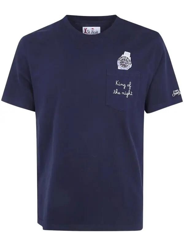 MC2 SAINT BARTH 100% Cotton T-shirt - Navy