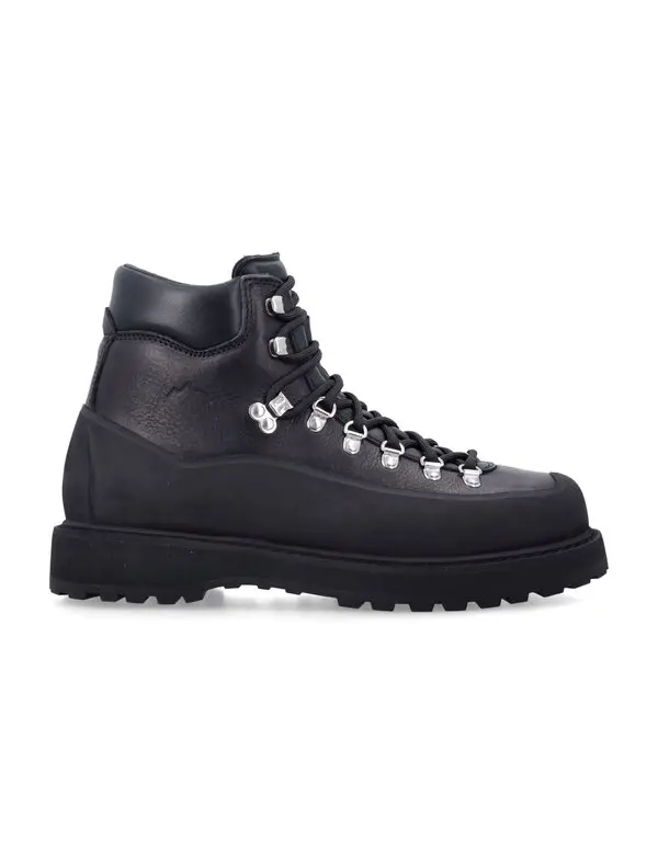 Diemme Hiking-inspired Platform Sneakers With Rubber Protection And Extra Laces - Nero