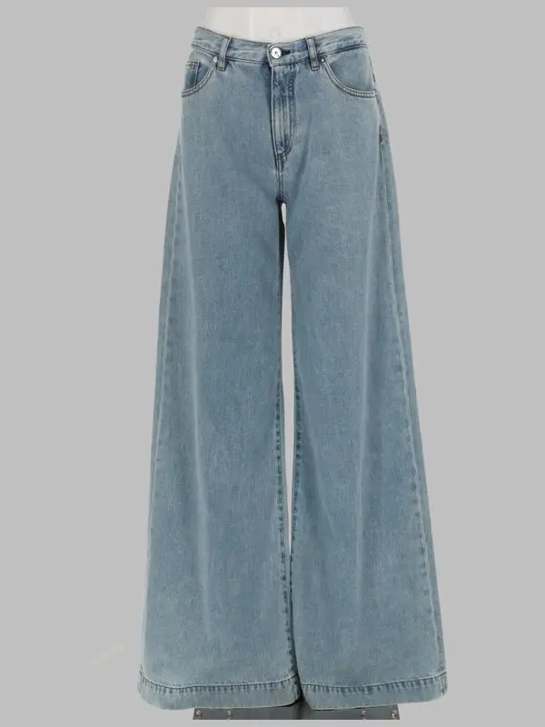 NINE:INTHE:MORNING Nadia High-waist Palazzo Jeans - Denim