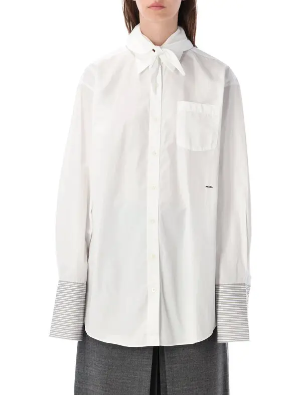 Prada 100% Cotton Short-sleeve T-shirt For - Bianco