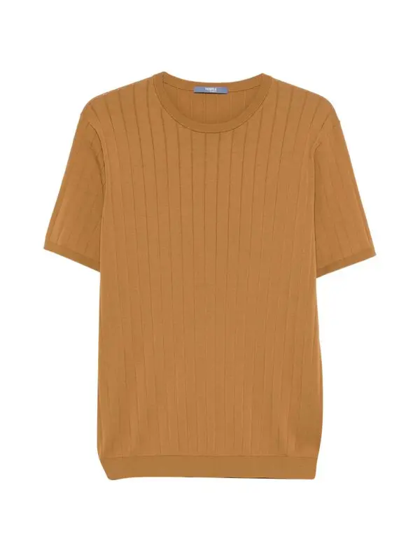 PEOPLE OF SHIBUYA Ribbed Cotton Crew Neck Pullover