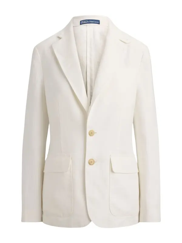 Ralph Lauren 100% Linen Tailored Coat - White