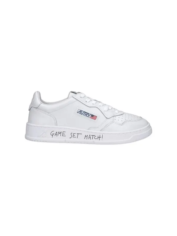 AUTRY Cow Leather Sneakers With Towel Lining - White