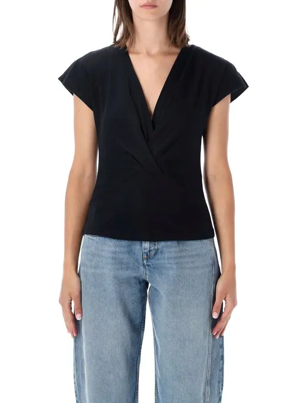 MARANT ETOILE Nadrine Slim-fit Wrap T-shirt - Nero