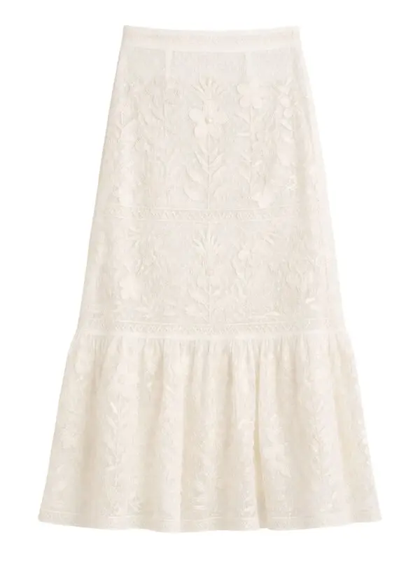 Antik Batik Mini Flourish Skirt - White