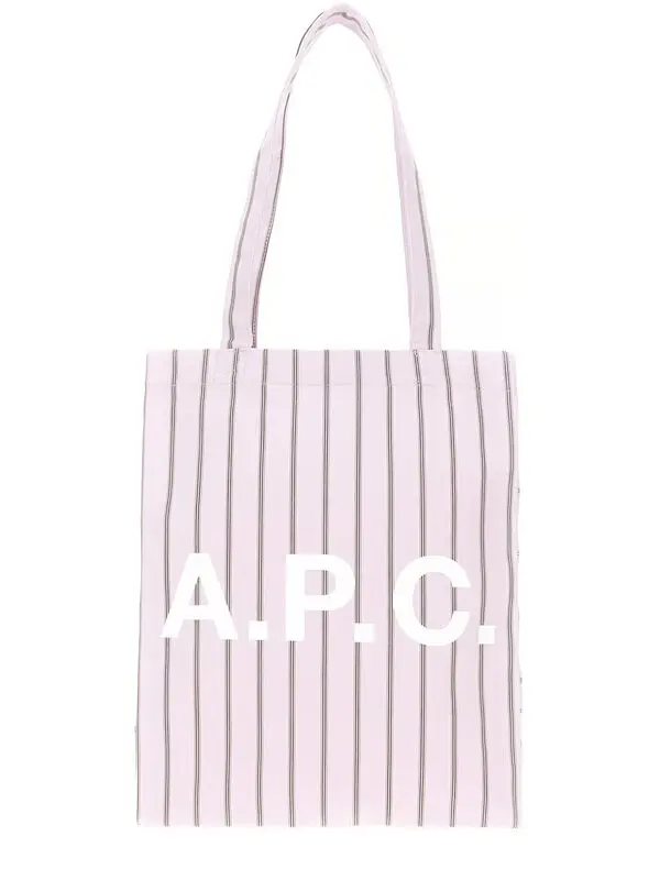 A.p.c. Striped Cotton Tote Bag - Rosa