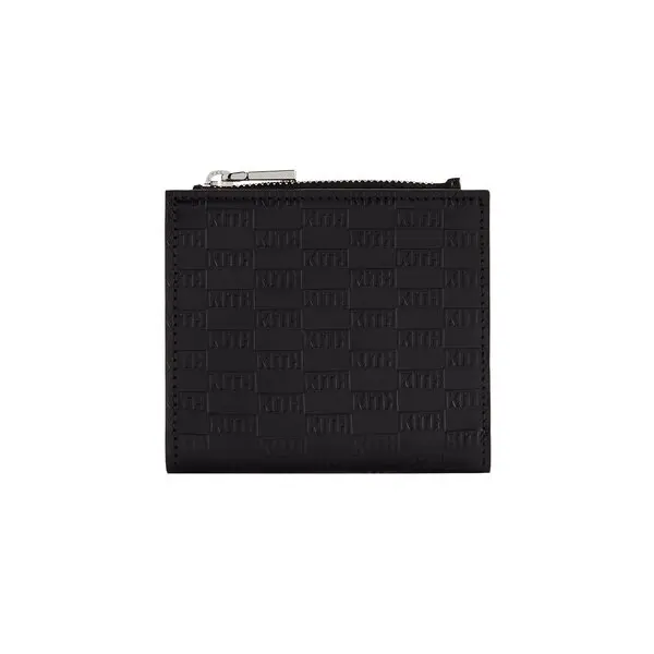 Kith Monogram Leather Snap Wallet - Black