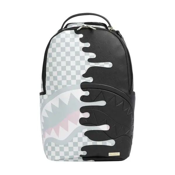 SPRAYGROUND Cream Check Unfinished Shark Dlxsr Backpack