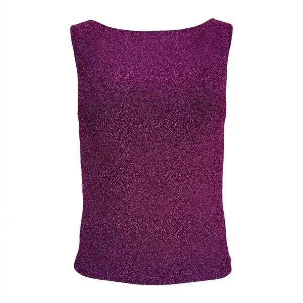 LAURA CITRON Electric Orchid Lamé Top - Pink