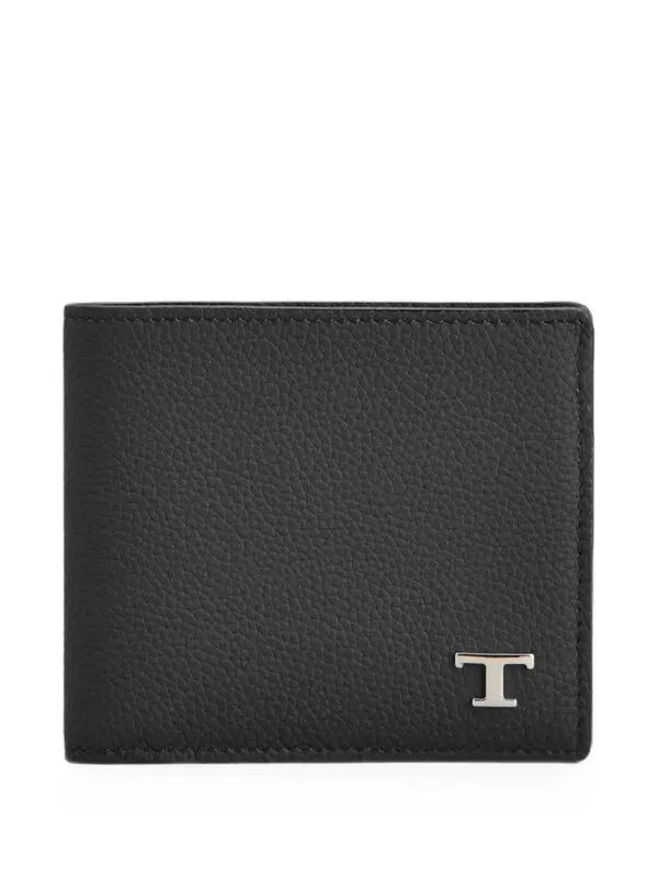 TOD'S Bi-fold Leather Wallet - Black