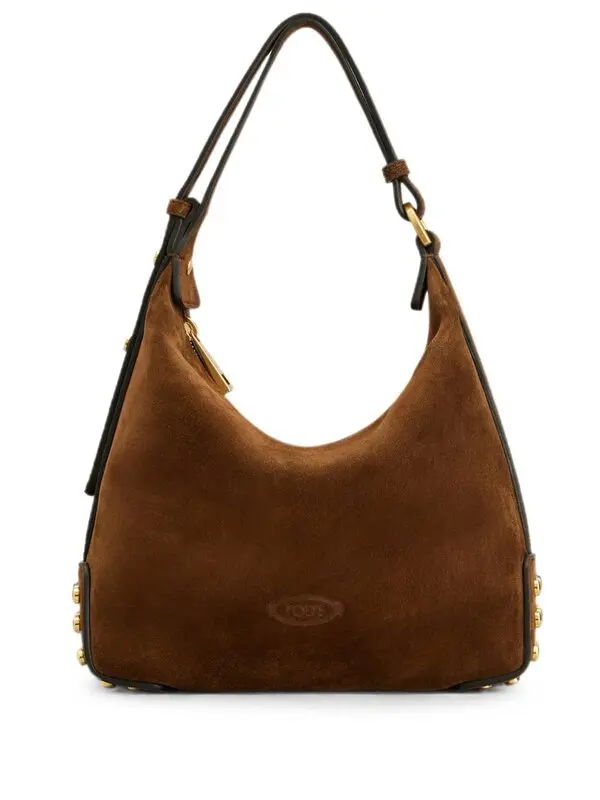 TOD'S Metal Dots Suede Mini Bag - Brown