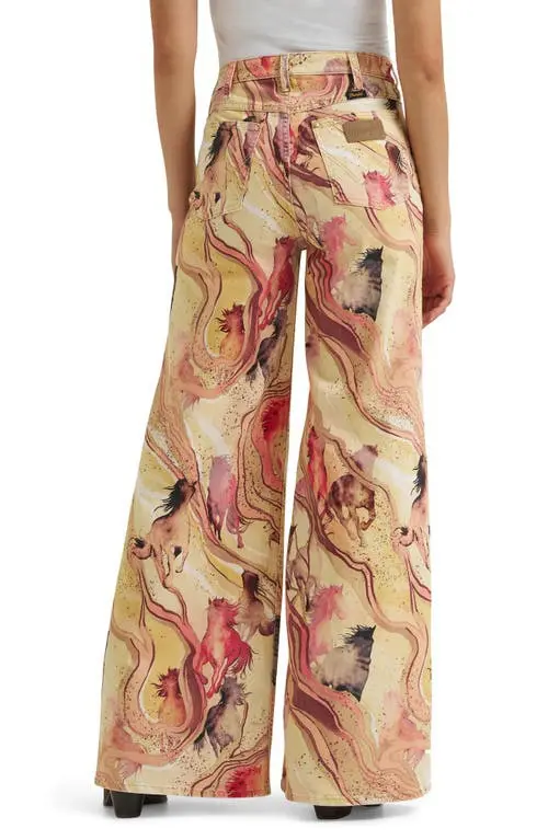 Wrangler High Waist Wide Leg Jeans With Print