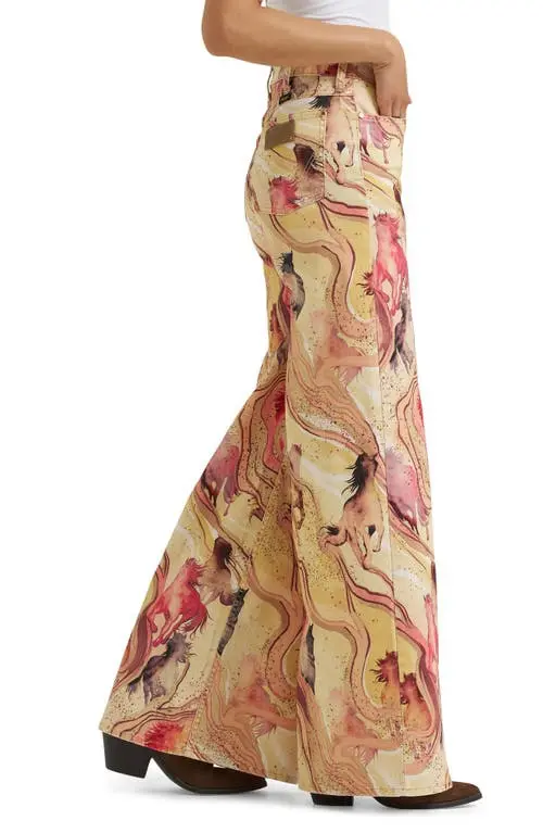 Wrangler High Waist Wide Leg Jeans With Print