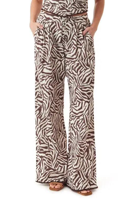 Habitual Pull On Wide Leg Pants - Modern Zebra