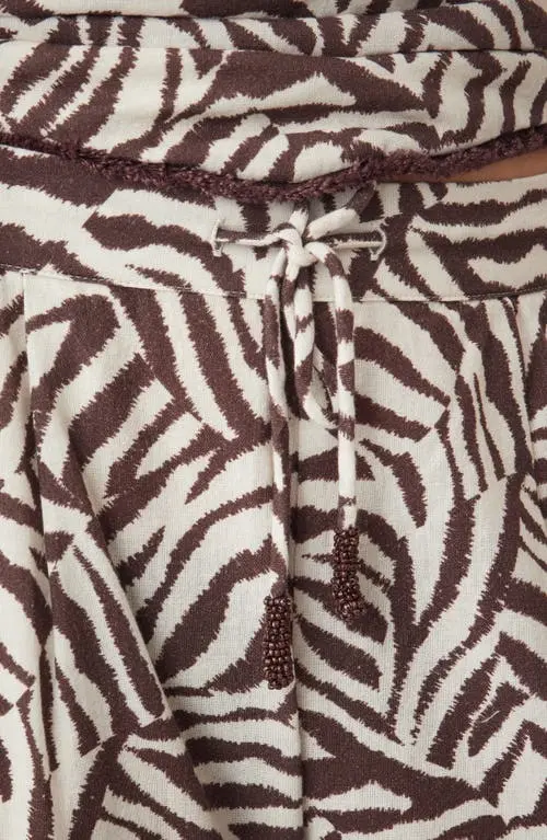 Habitual Pull On Wide Leg Pants - Modern Zebra