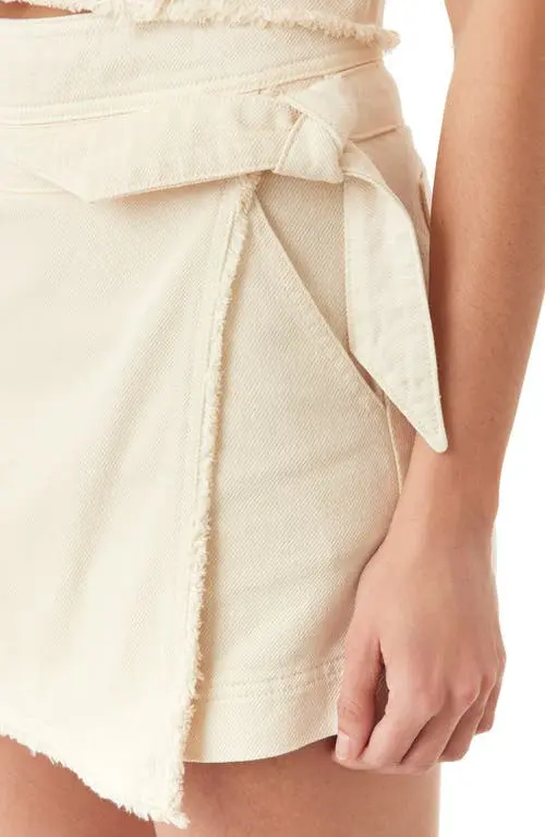 Habitual Frayed Wrap Front Skort