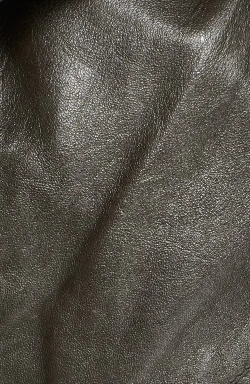 Rick Owens Lambskin Leather Hooded Biker Jacket
